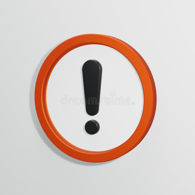 Round Exclamation Mark Icon Orange Stock Illustrations – 245 Round ...