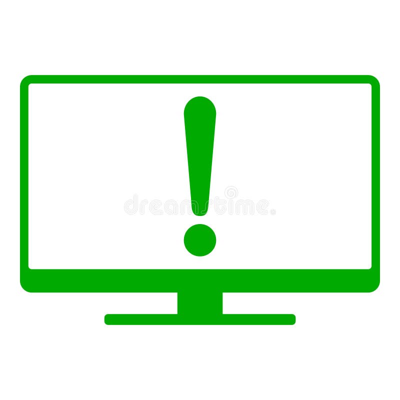 Exclamation Mark and Screen Stock Vector - Illustration of point ...