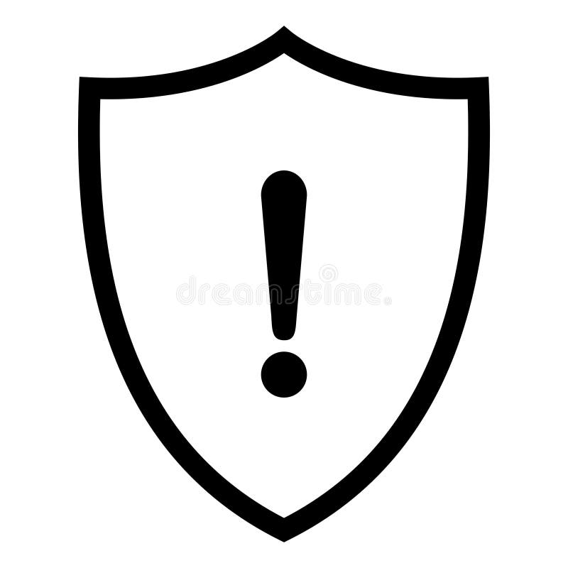 Exclamation Mark and Shield Stock Vector - Illustration of exclamation ...