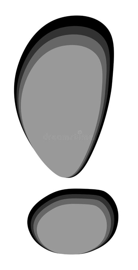 Exclamation Mark Sign. Black Paper with Gradient Stock Vector ...