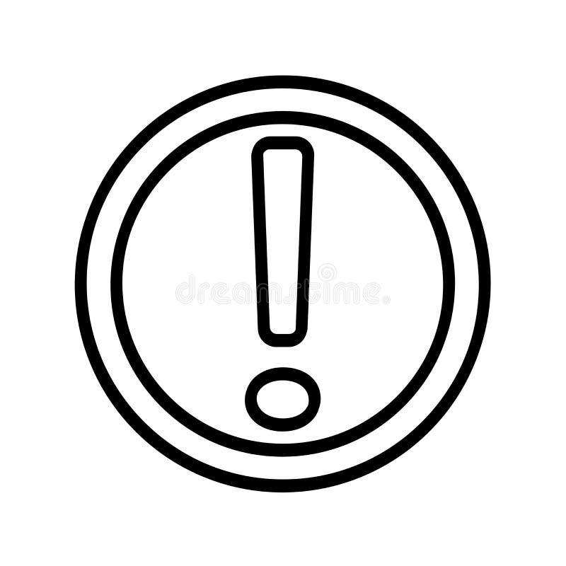 Exclamation Mark Sign Icon Vector Sign and Symbol Isolated on White ...