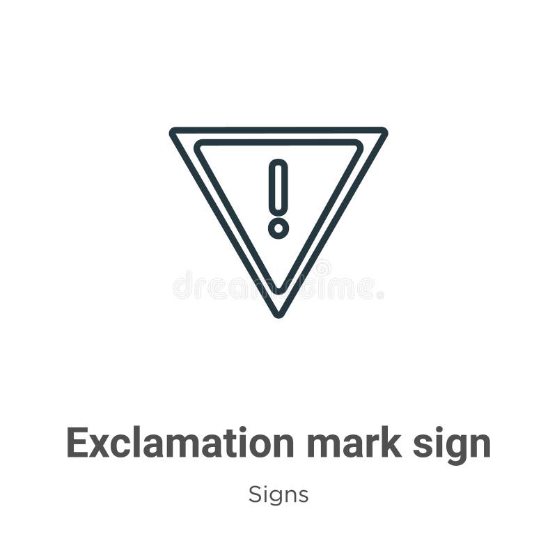 Exclamation Mark Sign Icon in Filled, Thin Line, Outline and Stroke ...
