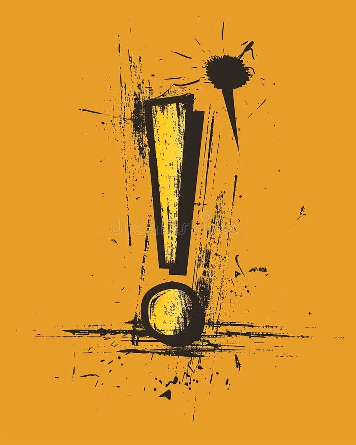 Exclamation Mark Sketch-style Design. Ai Generative Stock Image - Image ...