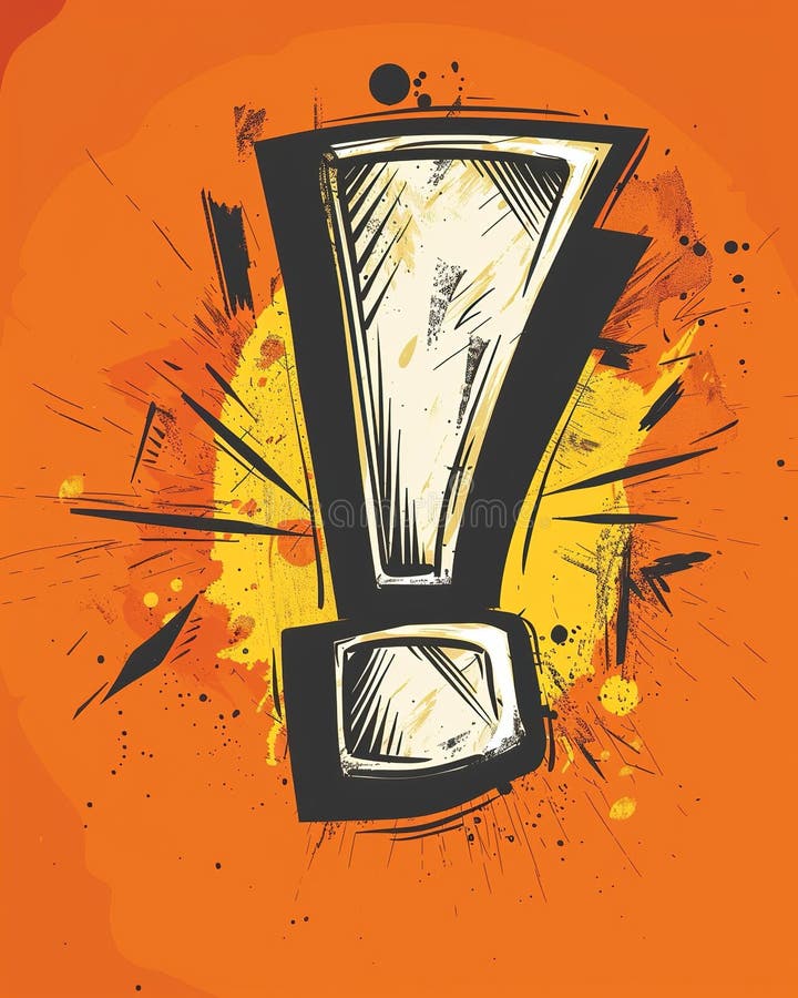 Exclamation Mark Sketch-style Design. Ai Generative Stock Image - Image ...