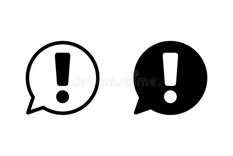 Exclamation Mark in Speech Bubble, Exclamation Mark Icon. Hazard ... Exclamation Mark in Speech Bubble, Exclamation Mark Icon. Hazard ...