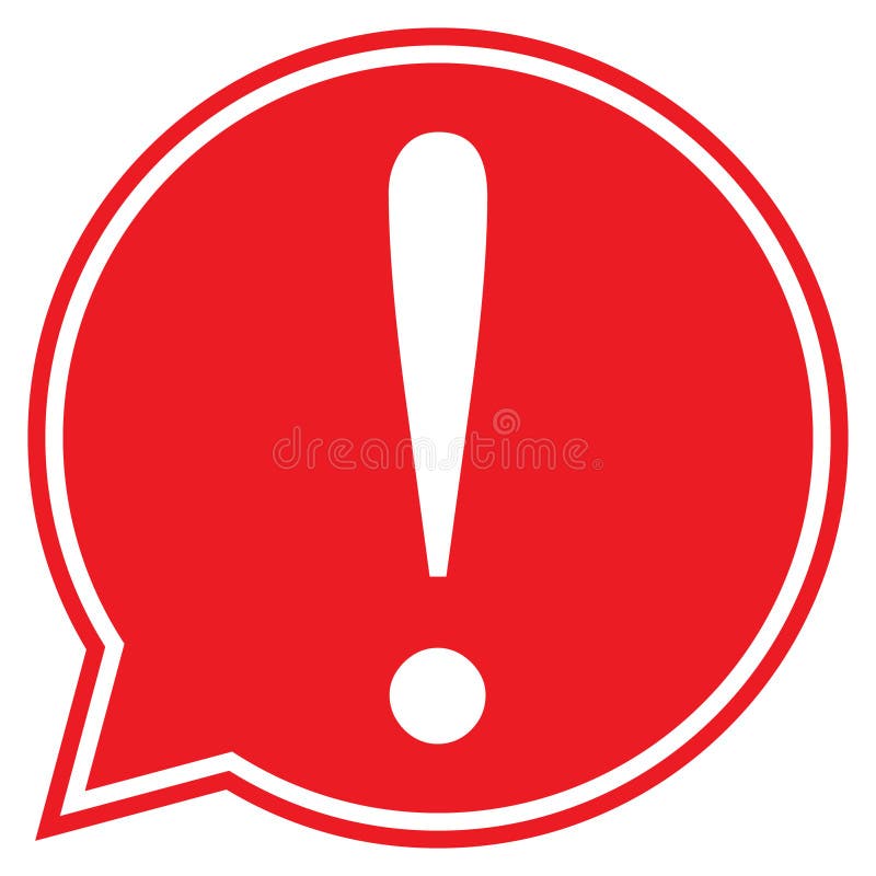 Exclamation Mark in Speech Bubble, Exclamation Mark Icon Vector Stock ... Exclamation Mark in Speech Bubble, Exclamation Mark Icon Vector Stock ...