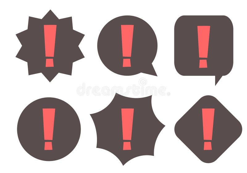 Exclamation Mark Speech Bubble Exclamation Stock Vector - Illustration ...