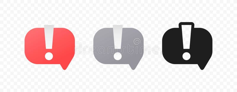 Exclamation Mark in Speech Bubble Vector Design. Important Message Logo ...