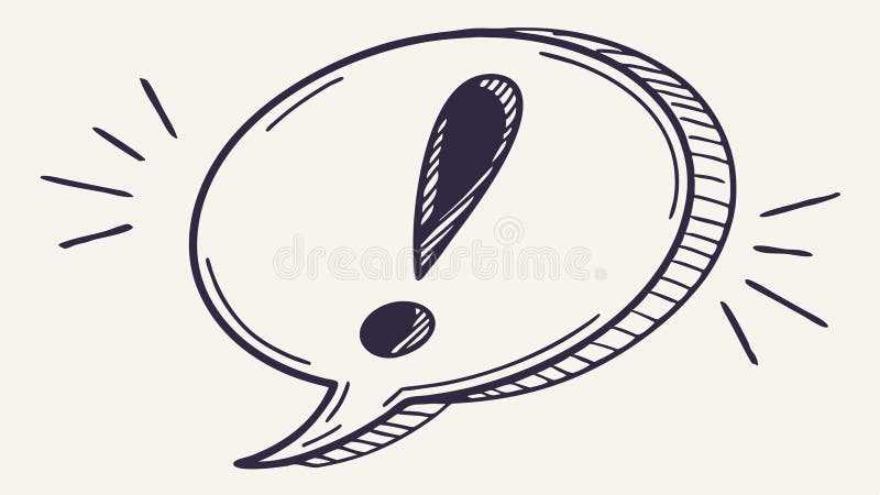 Exclamation Mark in Speech Bubble Vector Icon for Urgent Messages ...