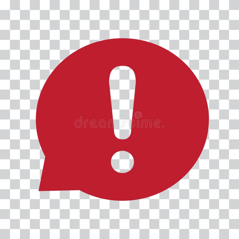 Exclamation Mark in Speech Bubble. Warning or Attention Sign. Red Icon ... Exclamation Mark in Speech Bubble. Warning or Attention Sign. Red Icon ...