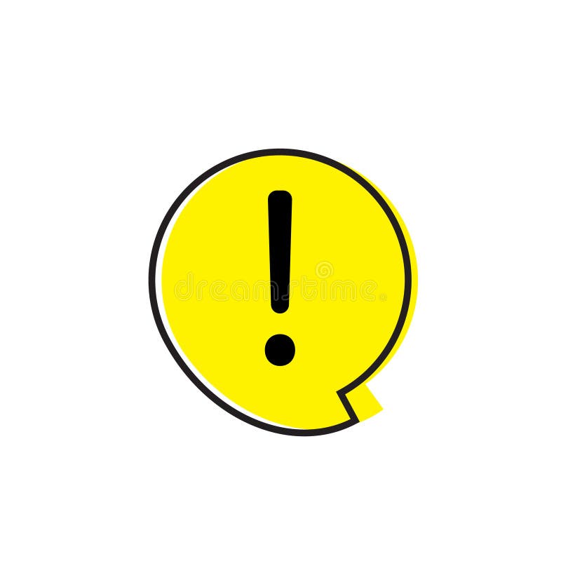 Exclamation Mark in Speech Bubble, Warning Danger Sign, Vector. Stock ... Exclamation Mark in Speech Bubble, Warning Danger Sign, Vector. Stock ...