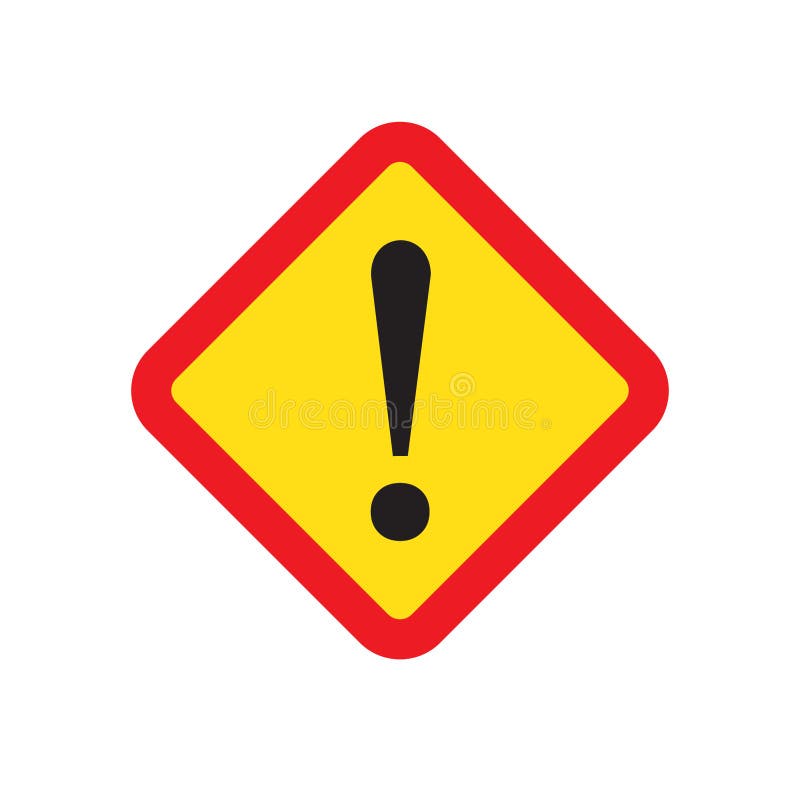 Hazard Warning Attention Sign with Exclamation Mark Symbol in a Speech ...