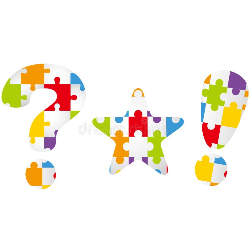 Exclamation Mark, Star, Question Stock Vector - Illustration of merger ...