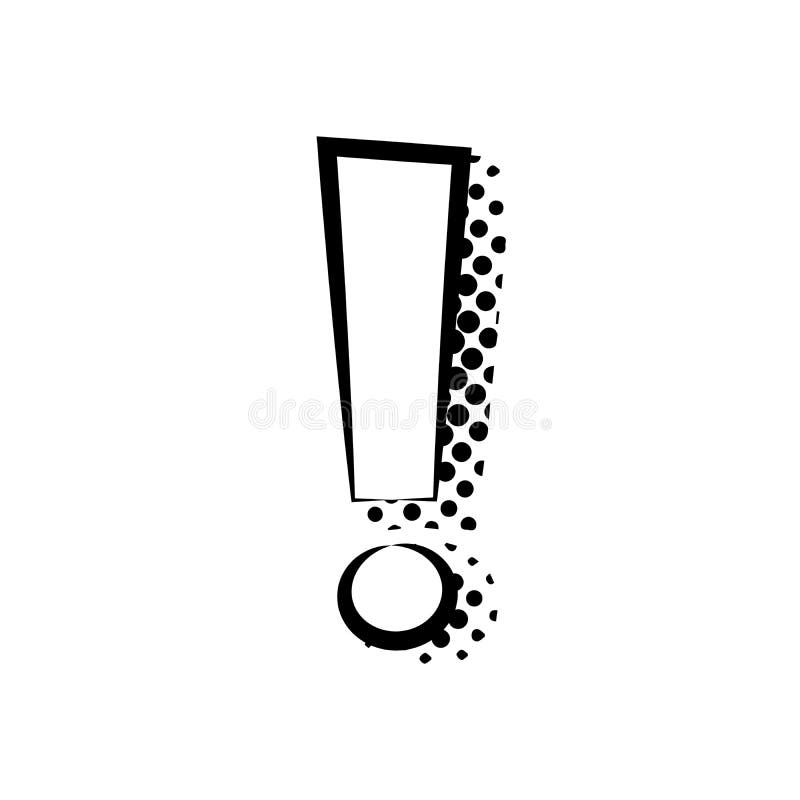 Exclamation Mark Sticker Vector Flat Isolated Stock Vector ...