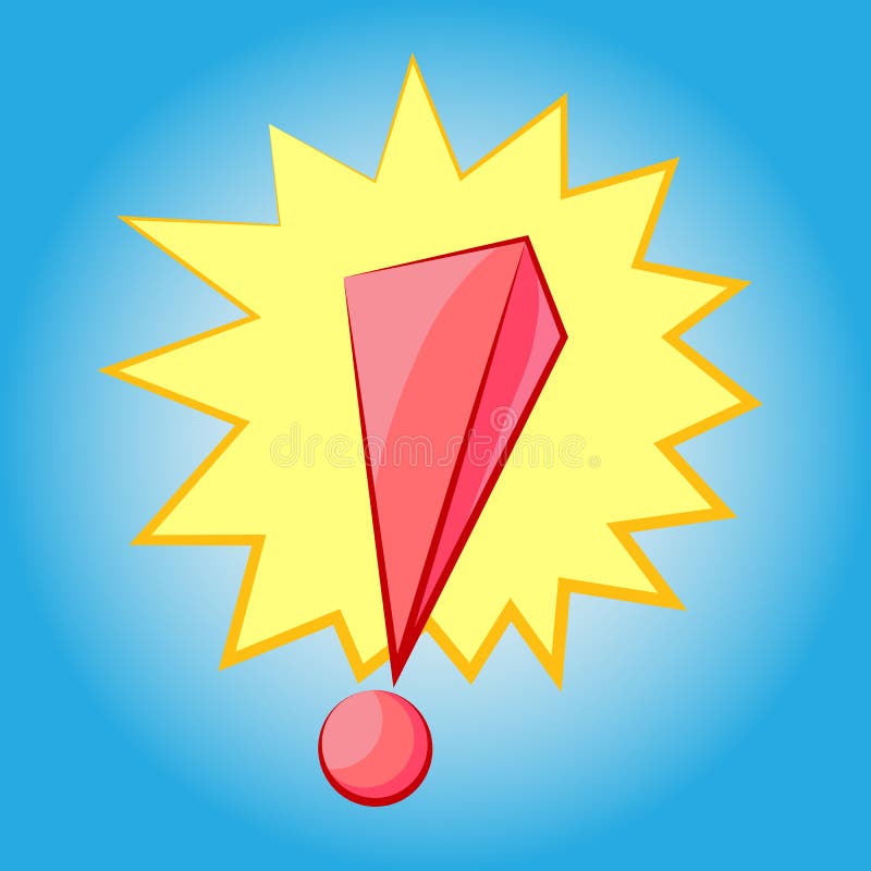 Exclamation mark symbol stock vector. Illustration of icon - 31700099