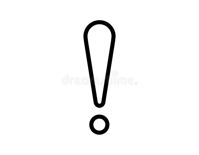 Exclamation Mark Symbol in Bold Black Stock Vector - Illustration of ...