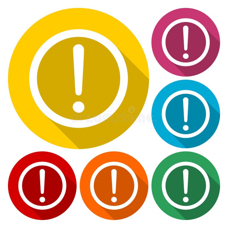 Circle Exclamation Icon Mark Yellow Stock Illustrations – 1,771 Circle ...
