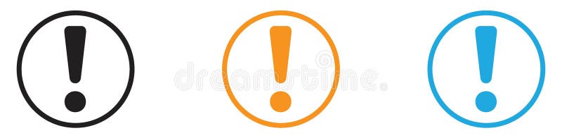 Exclamation Mark Vector Logo Set Collection for Web App Ui Stock Vector ...