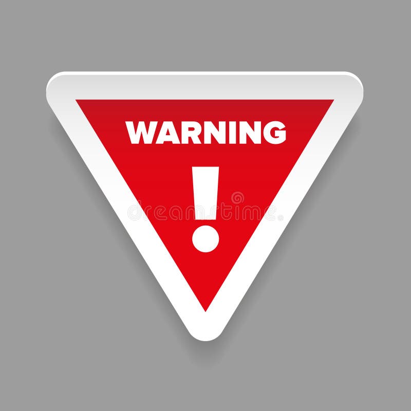 Exclamation Mark Warning Sticker Stock Vector - Illustration of risk ...