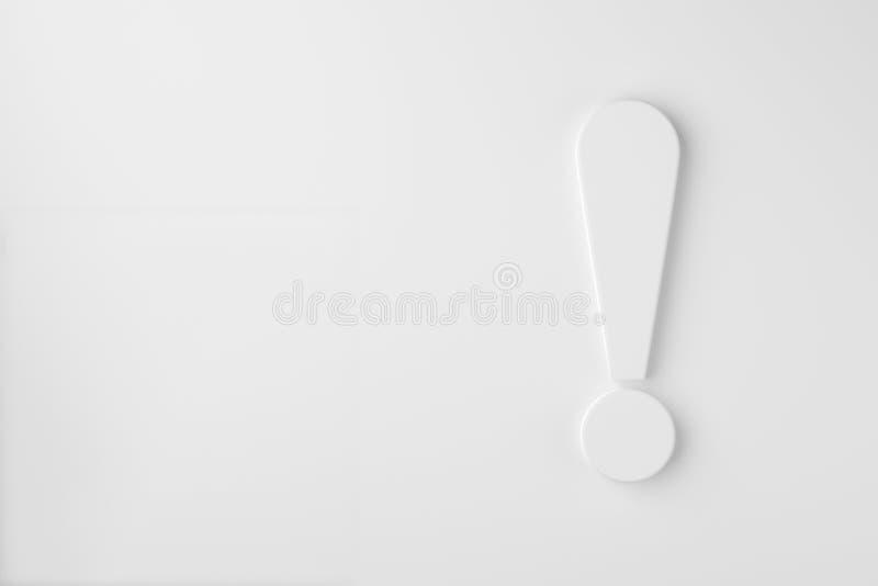Exclamation Mark on White Background with Copy Space Stock Illustration ...