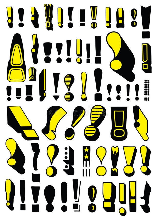 Exclamation Mark Collection Stock Illustration - Illustration of ...