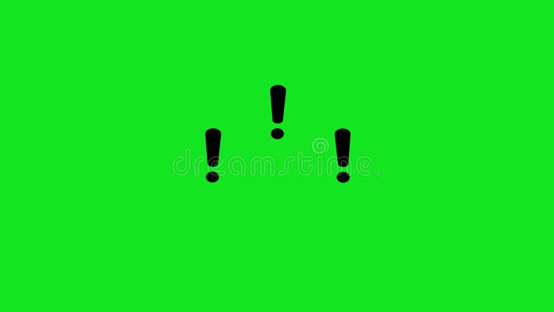 Exclamation Marks Animation on Green Screen Background Stock Footage ...