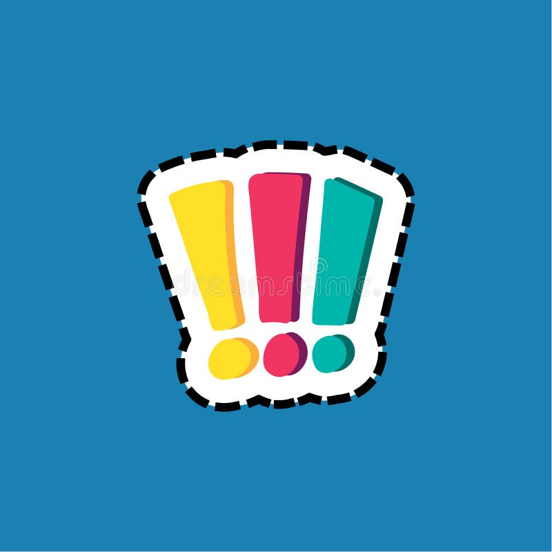 Exclamation Marks Hand Drawn Multicolor Illustration Stock Vector ...
