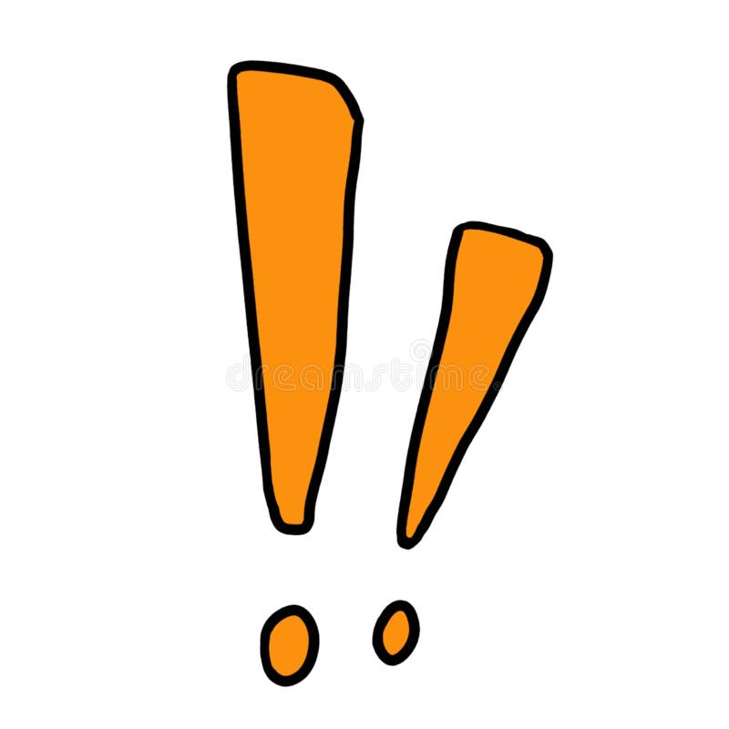 Exclamation Mark Use Emphasize Note Stock Illustration - Illustration ...