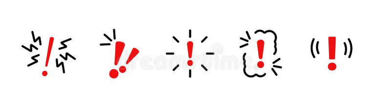 Exclamation Marks in Various Shapes Signal Alerts and Warnings with ...