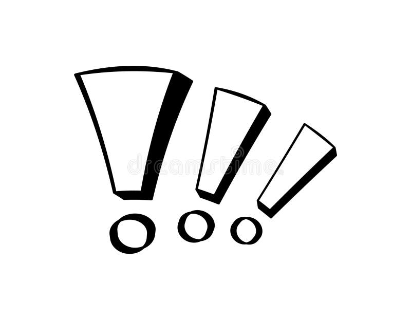 Exclamation Marks in Various Sizes and Styles Stock Vector ...