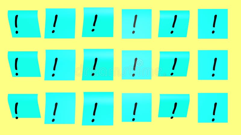 Exclamation Marks Written on Sticky Notes Stock Video - Video of idea ...