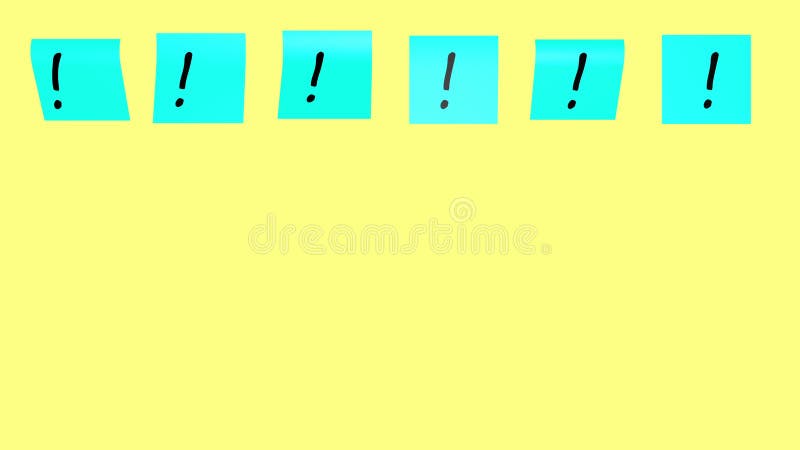 Exclamation Marks Written on Sticky Notes Stock Footage - Video of ...