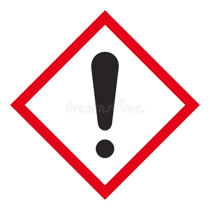 Exclamation Point. GHS Label Stock Vector - Illustration of mark, label ...