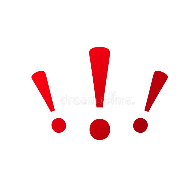 Exclamation Point Icon Attention Alert Stock Vector - Illustration of ...