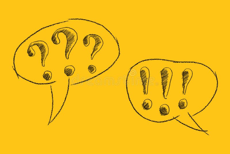 Question and Exclamation Marks Stock Illustration - Illustration of ...