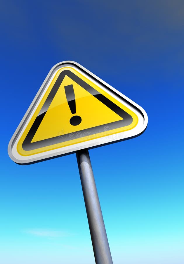 Exclamation point sign stock illustration. Illustration of danger - 7744644