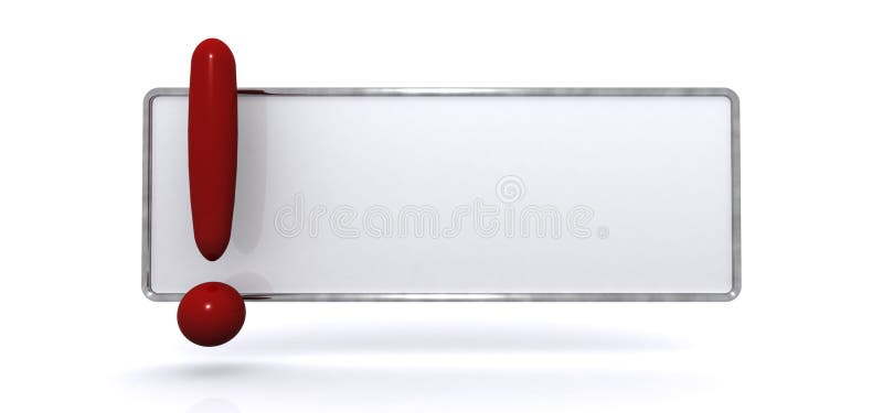 Exclamation Point Sign Banner Stock Illustration - Illustration of ...