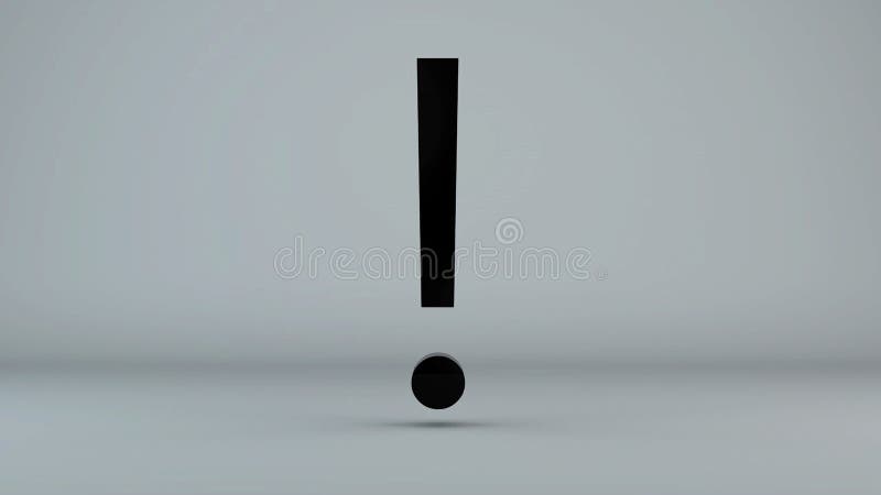 Exclamation Point Symbol on Grey Background Stock Photo - Image of mark ...