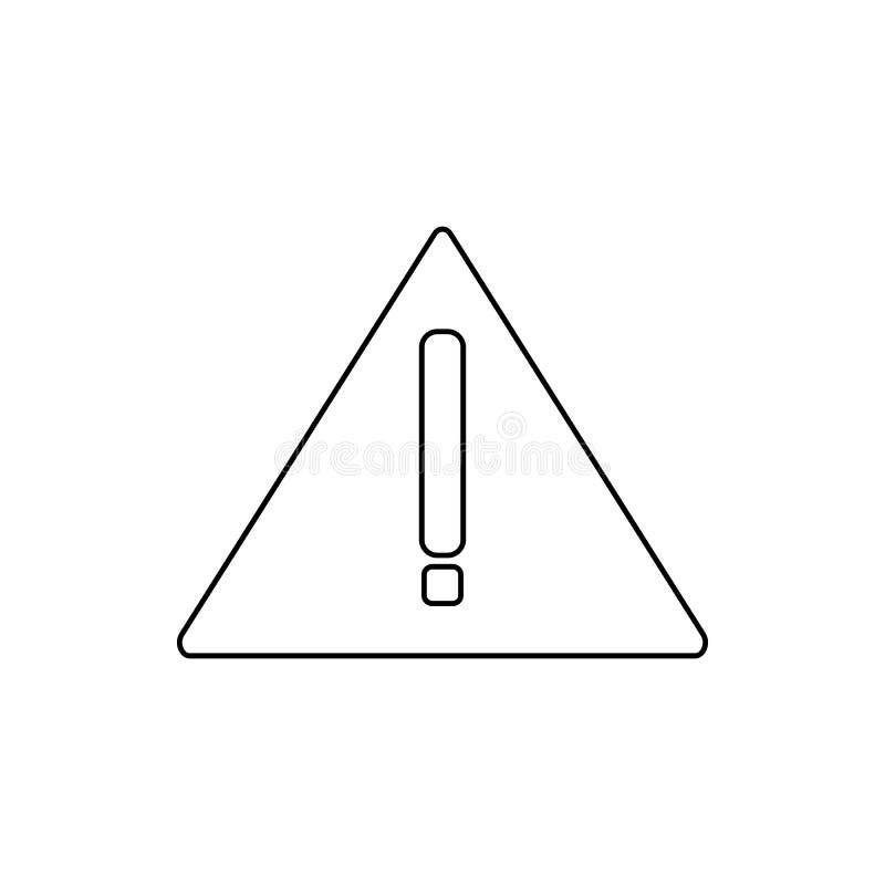 Exclamation Point in a Triangle Icon. Detailed Set of Minimalistic ...