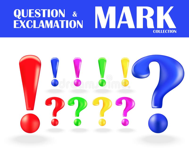 Exclamation and Question Mark Isolated on White Stock Vector ...