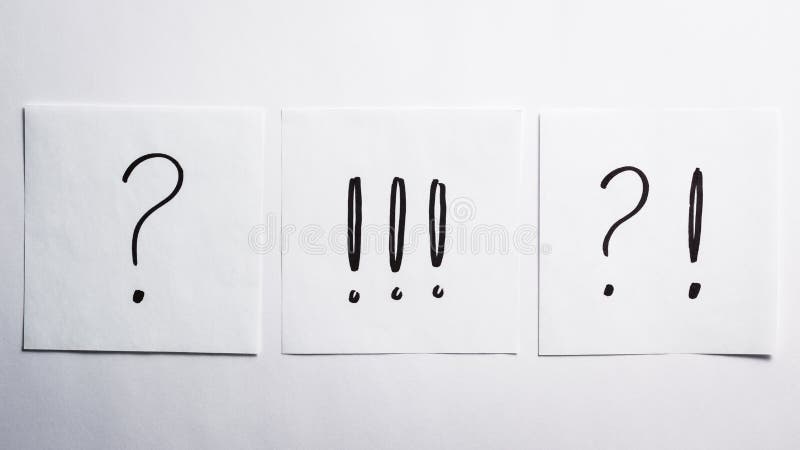 Exclamation and Question Marks Stock Image - Image of paper, help ... Exclamation and Question Marks Stock Image - Image of paper, help ...
