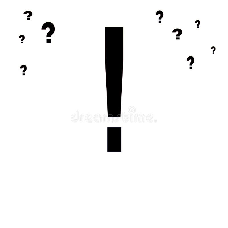 Exclamation and Question Marks Stock Illustration - Illustration of ...