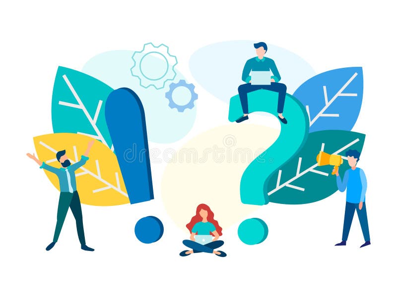 Exclamation and Question Marks, Problem and Its Solution Concept Stock ...