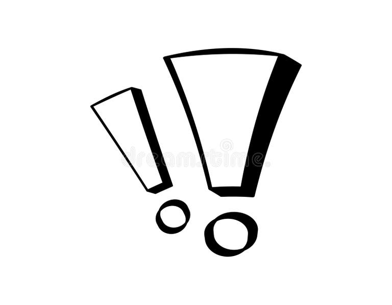 Exclamation and Question Marks Together in Bold Black Design Stock ...