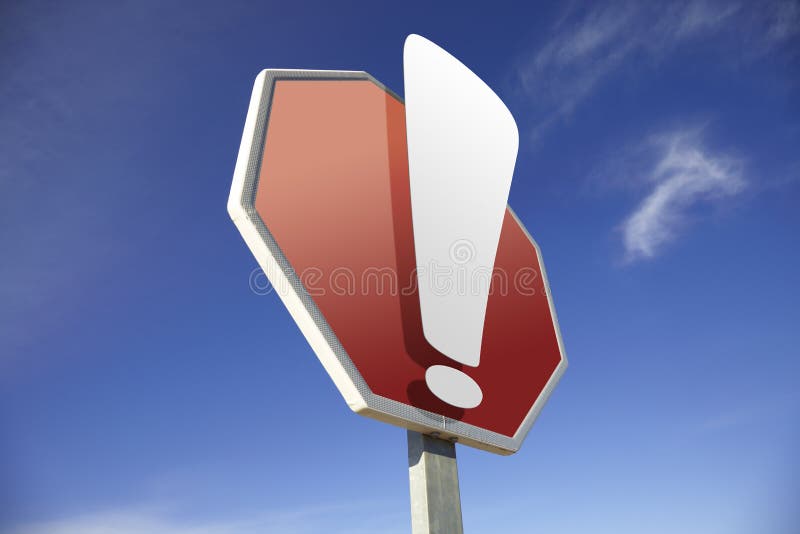 Exclamation road sign stock image. Image of exclamation - 14475071