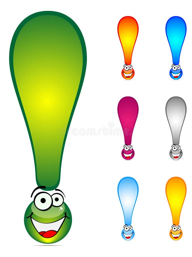 Exclamation sign stock vector. Illustration of cartoon - 12312565