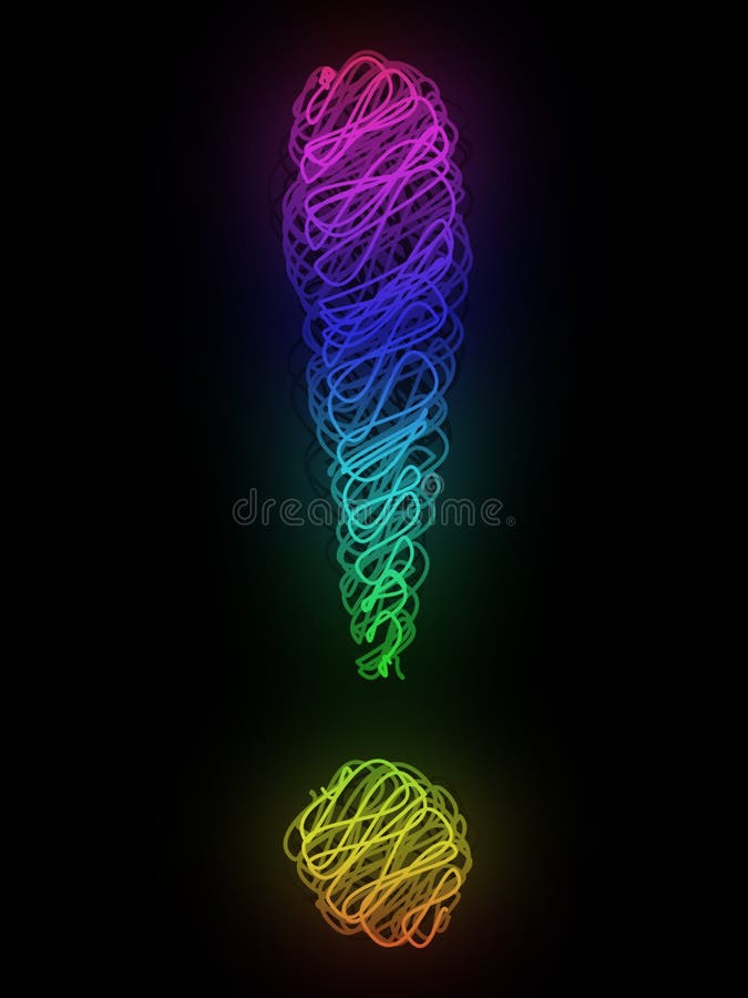 Colorful Exclamation Mark Icon Stock Vector - Illustration of glossy ...