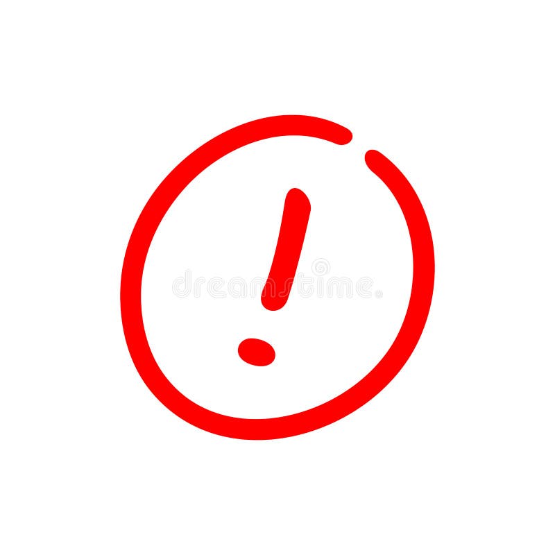 Exclamation Sign Inside a Circle, Alert or Notification Symbol ...
