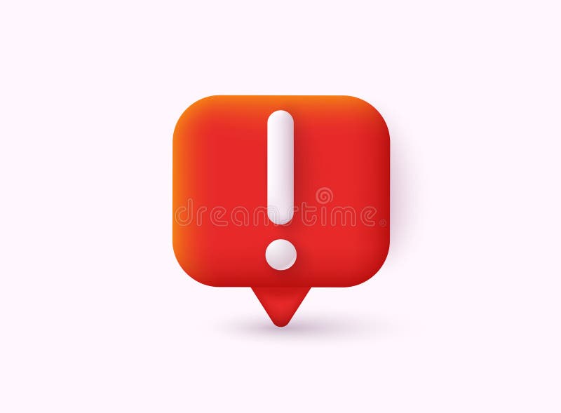 Exclamation Sign Red. Concept Graphic Design Element Stock Vector ...