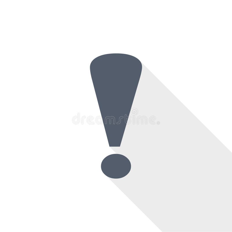 Exclamation Sign Vector Icon, Flat Design Illustration in Eps 10 Stock ...